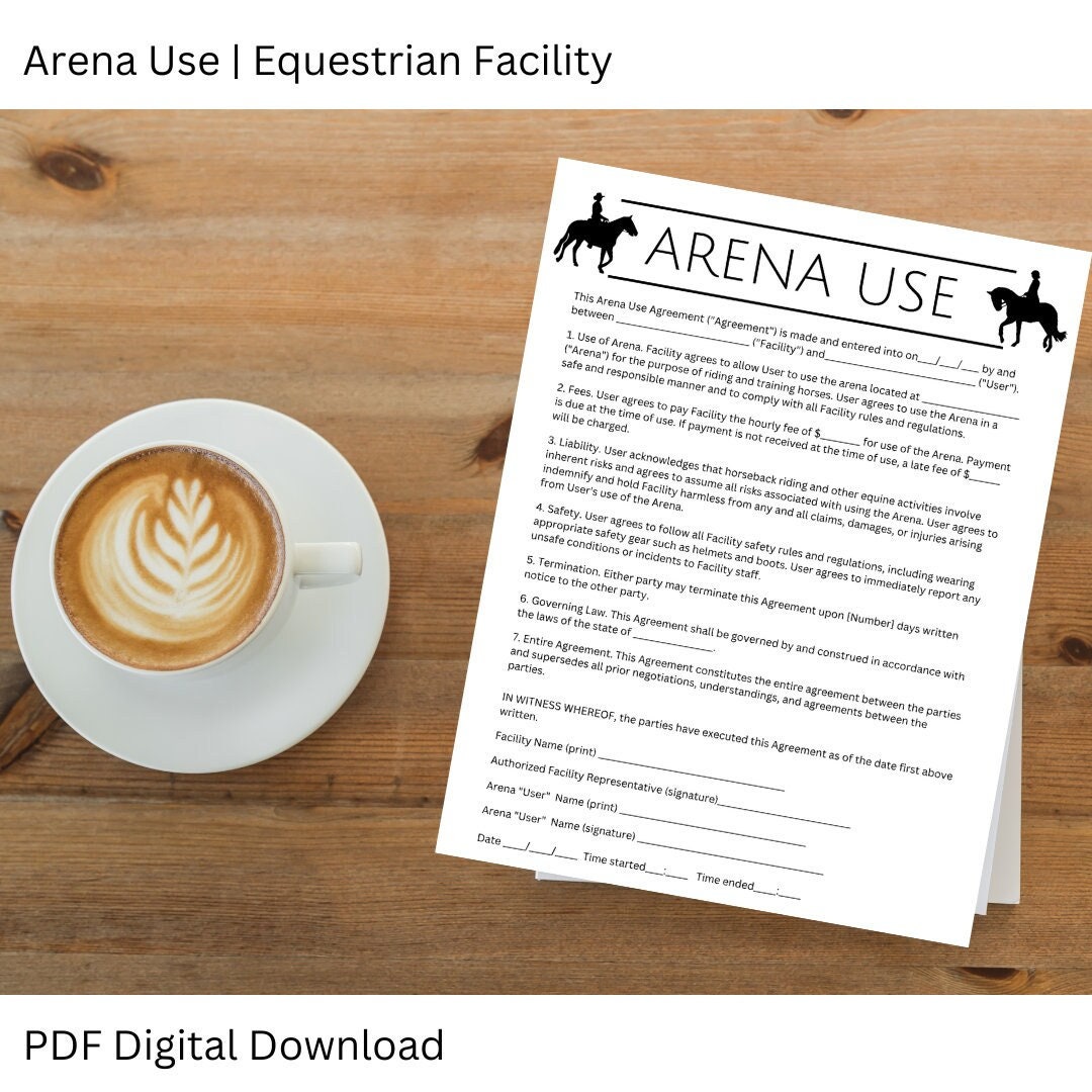 Equestrian Arena Use Agreement - Etsy