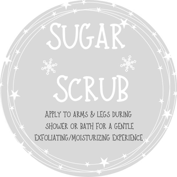 Holiday DIY Sugar Scrub Labels and Recipe Card - Etsy