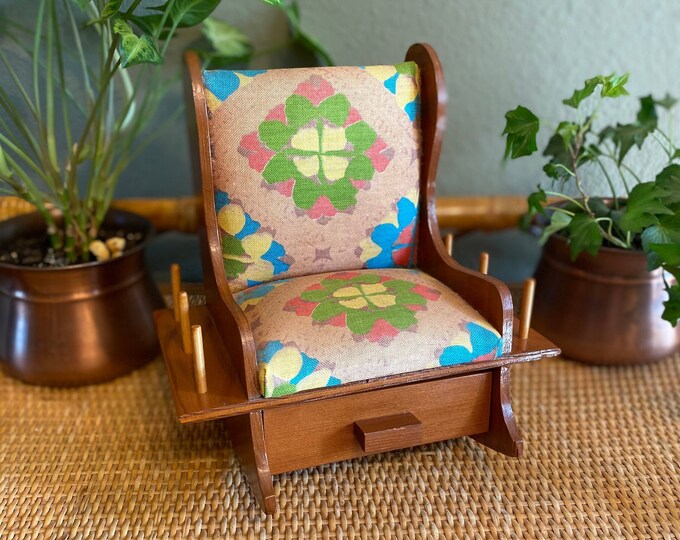 Vintage Sewing Rocking Chair Pincushion and Notions - Etsy