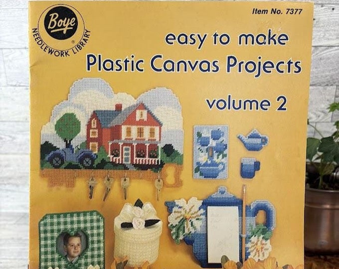Vintage 1982 Easy to Make Plastic Canvas Projects Volume Two - Boye ...