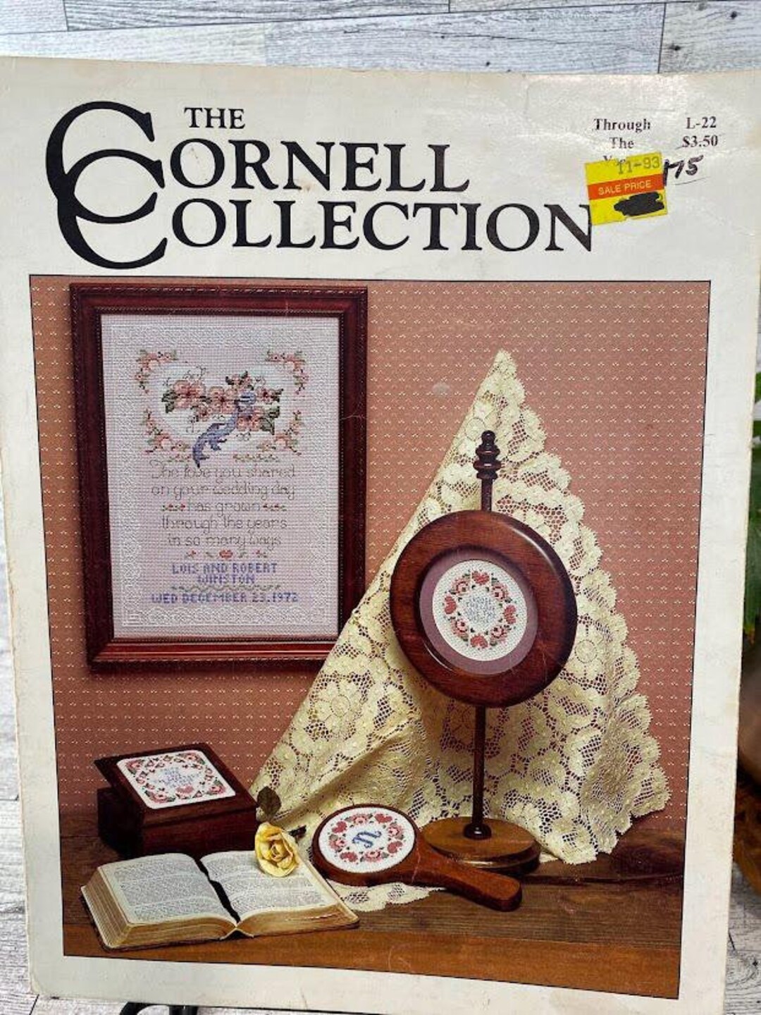 Vintage 1989 the Cornell Collection Wedding Cross Stitch Sampler ...