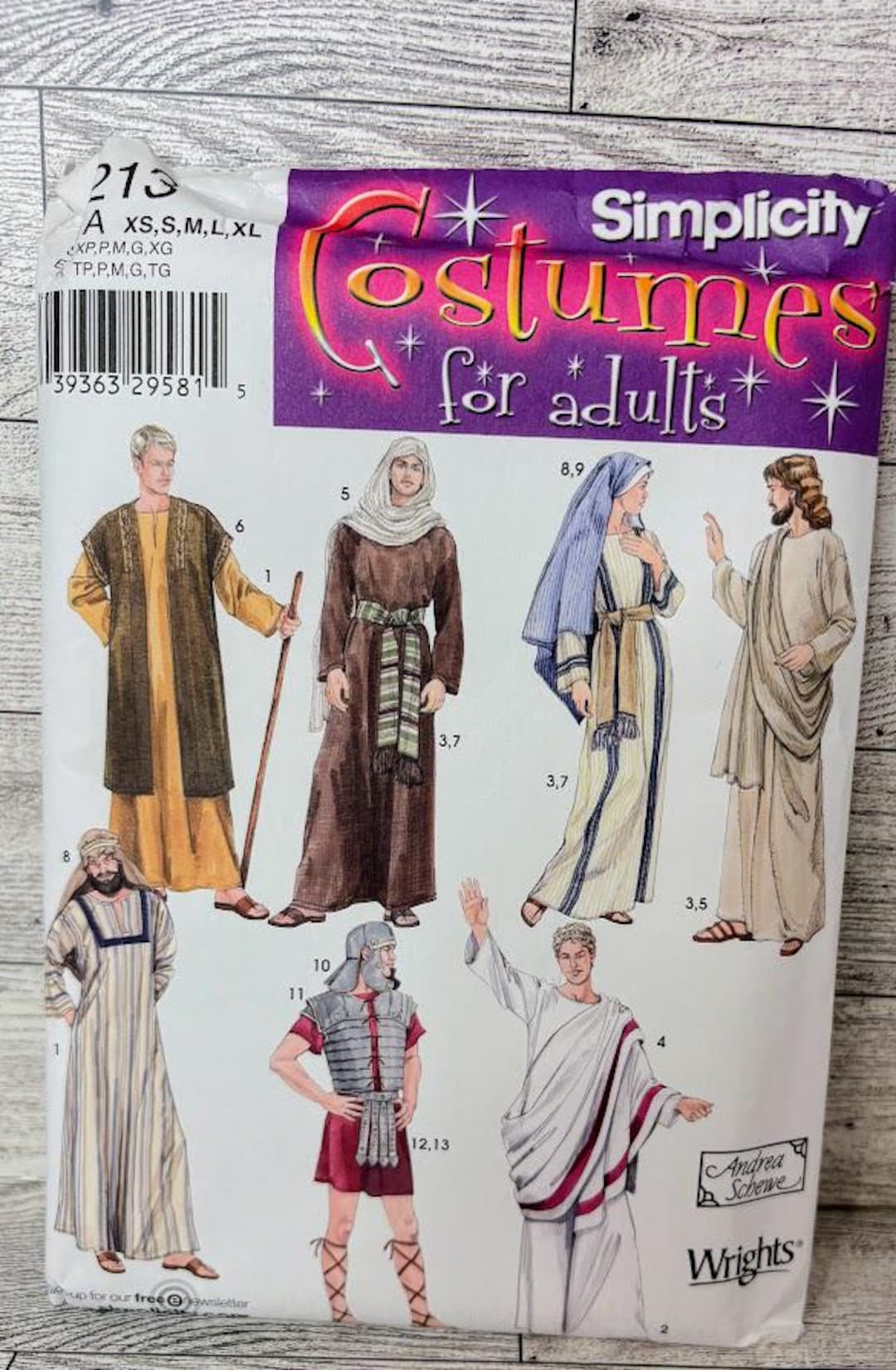 Simplicity Costumes Sewing Pattern No. 4213 - Adult Nativity, Religious ...