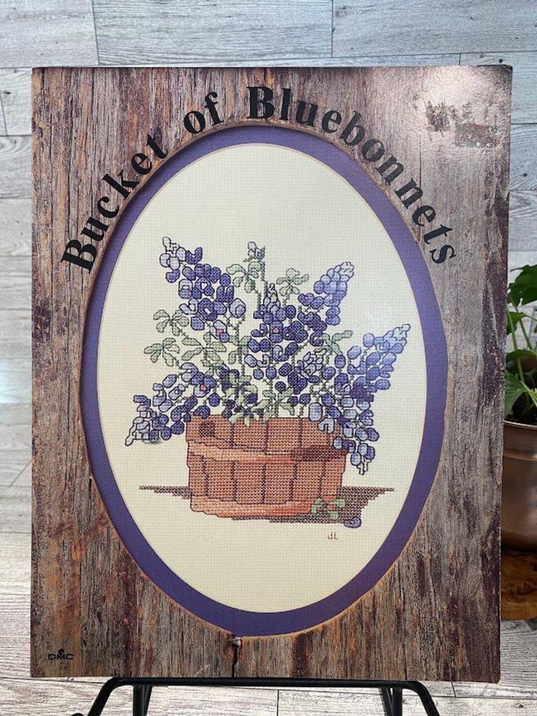 Bucket of Bluebonnets Cross Stitch Pattern - Copyright 1985 - Etsy