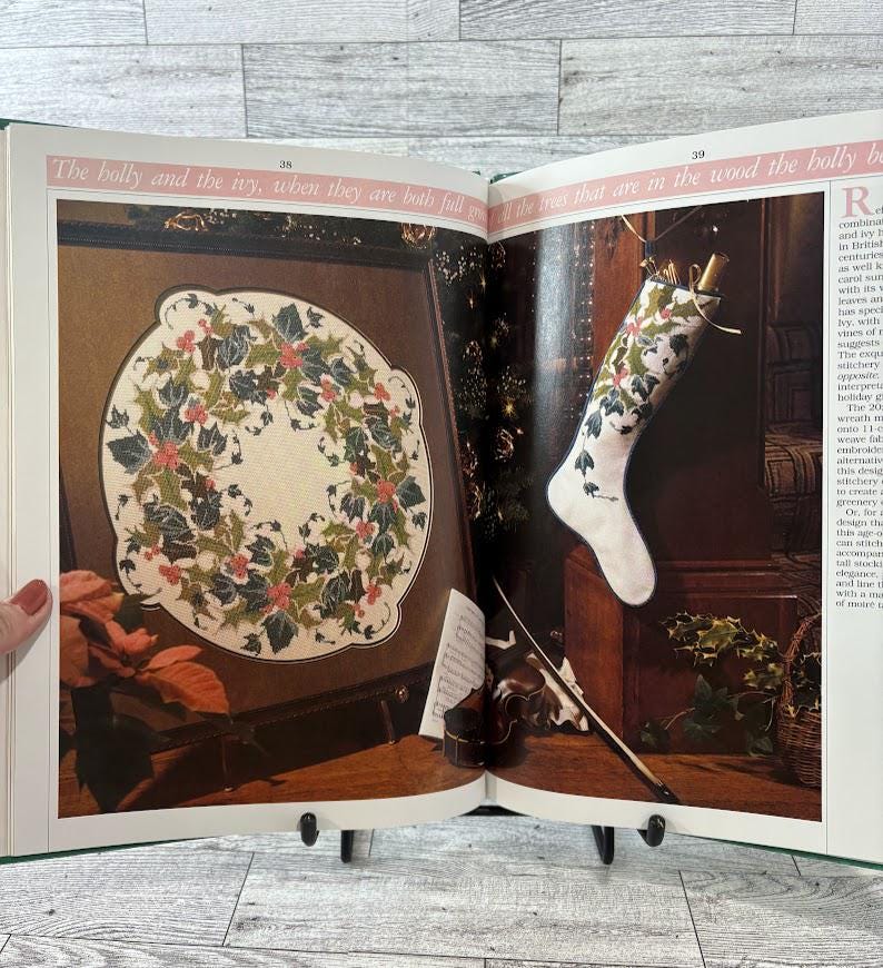 Vintage 1987 BHG Christmas Cross Stitch Book - Etsy