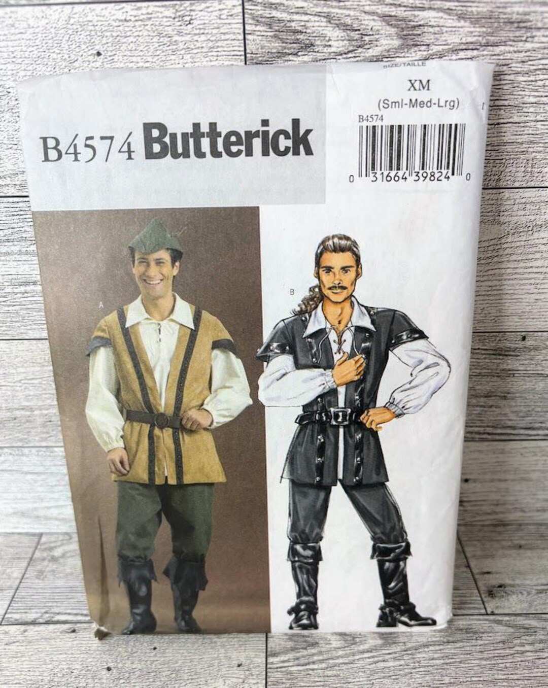 2005 Butterick Men's Costume Sewing Pattern No. B4574 - Robin Hood ...