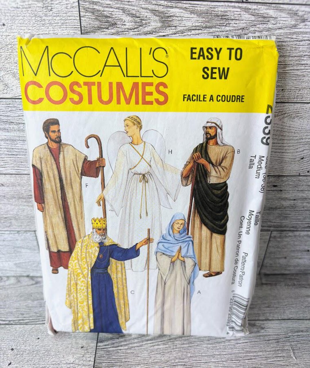 Vintage 1999 Mccall's Costume Sewing Pattern No. 2339 - Adult Nativity ...
