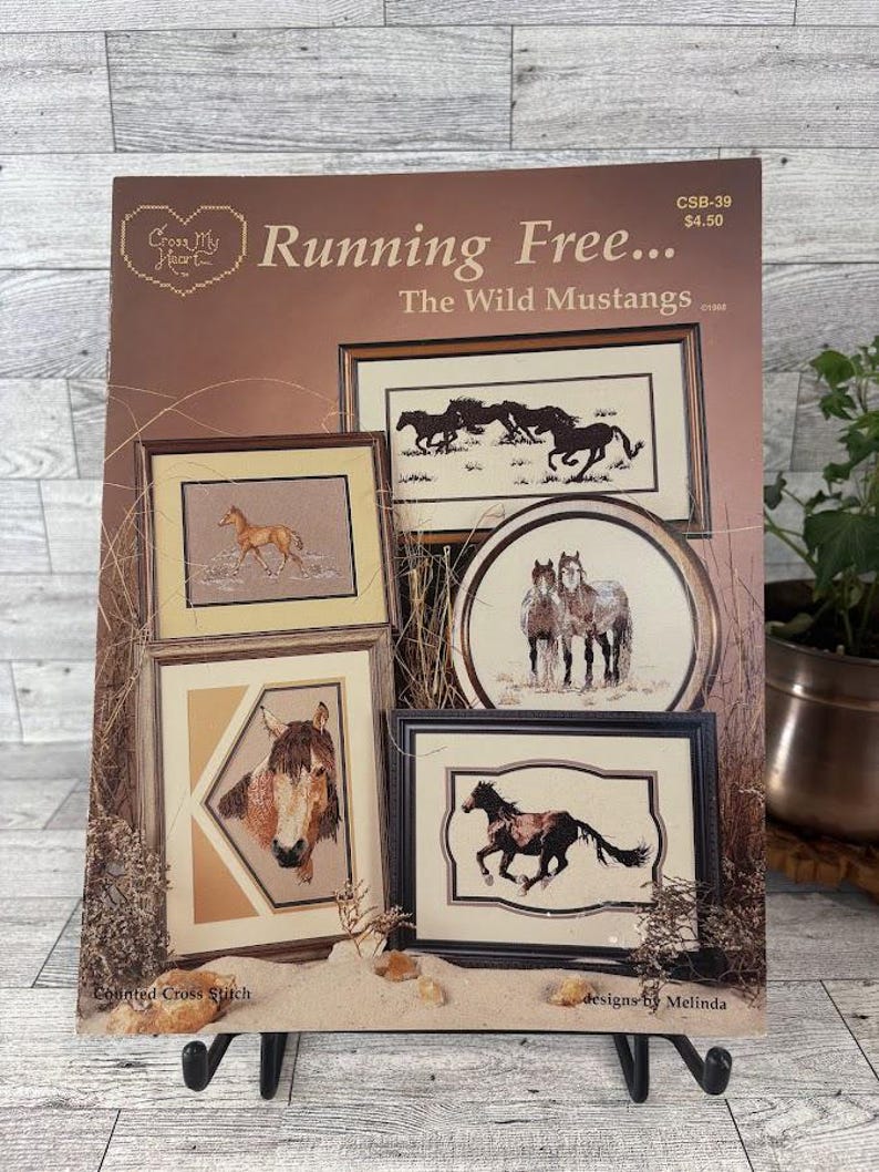 Counted Cross Stitch Pattern Book Running Free...the Wild Mustangs - Etsy