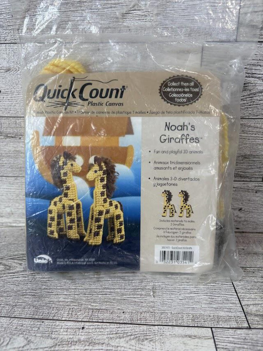 Vintage Quick Count Plastic Canvas Kit - Noah's Giraffes - Etsy