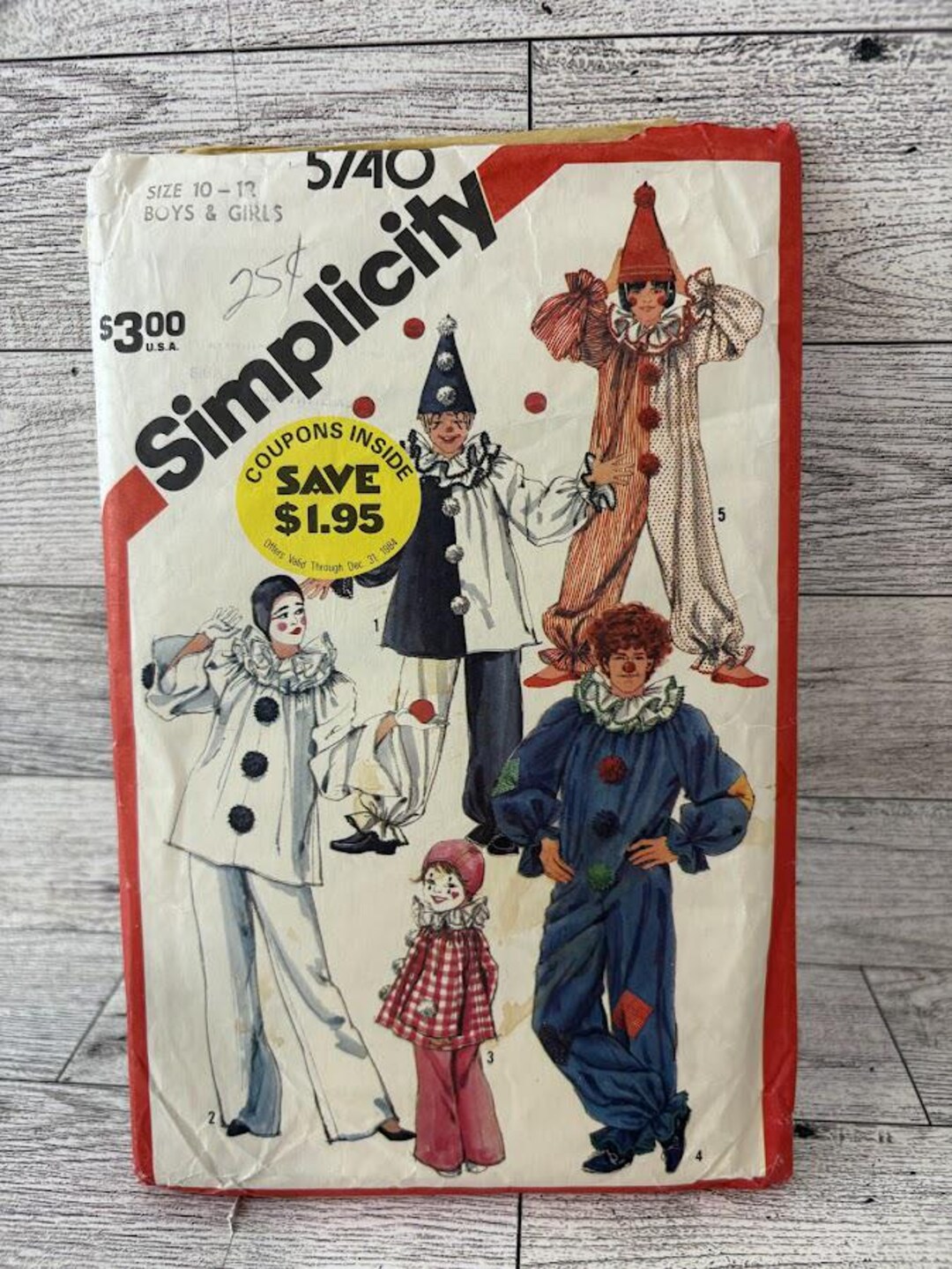 Vintage 1982 Simplicity Costume Sewing Pattern No. 5740 - Boys & Girls ...
