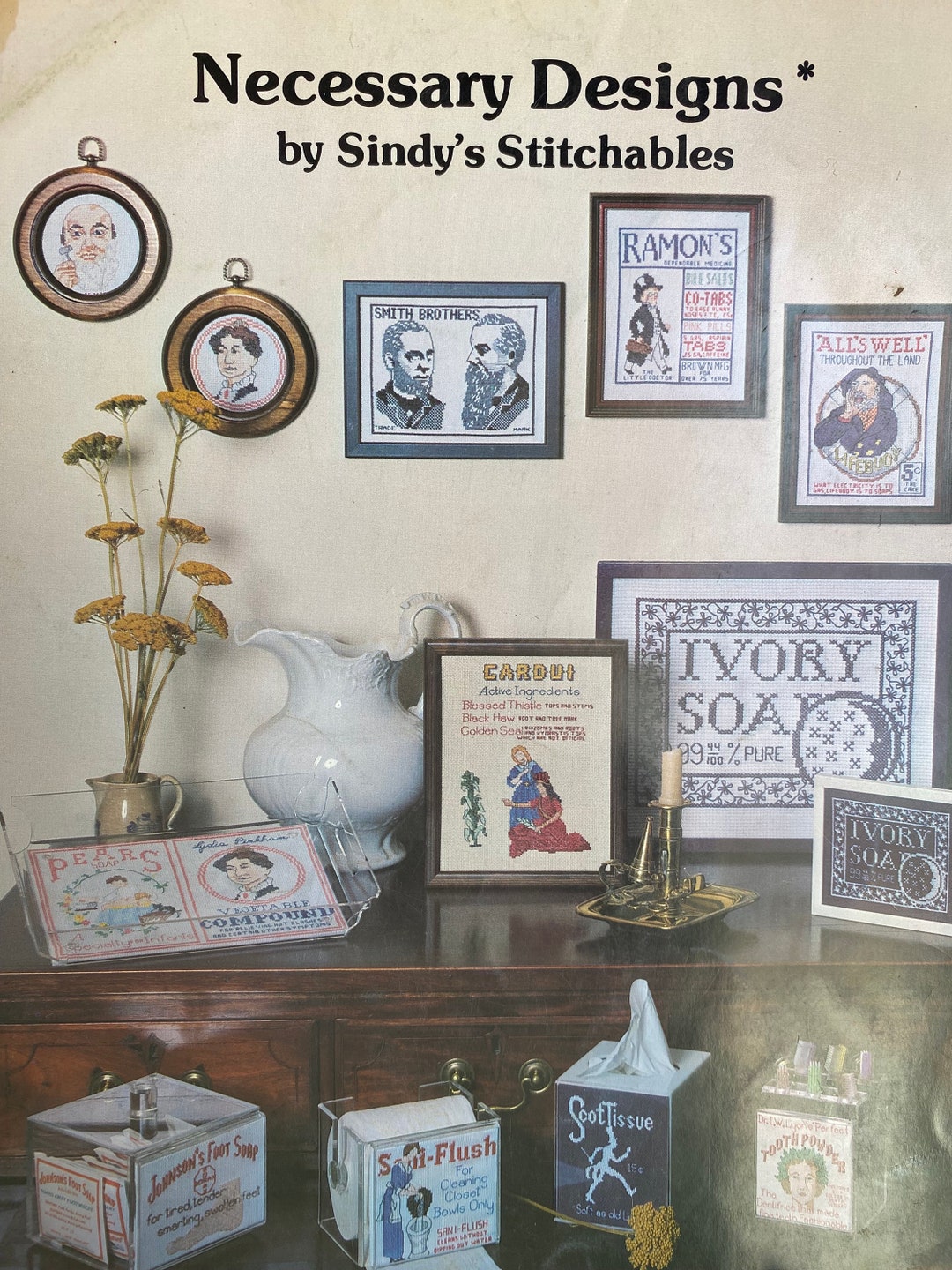 Vintage Necessary Designs Embroidery Pattern Book - Sindy’s Stitchables, Copyright 1981 - Etsy