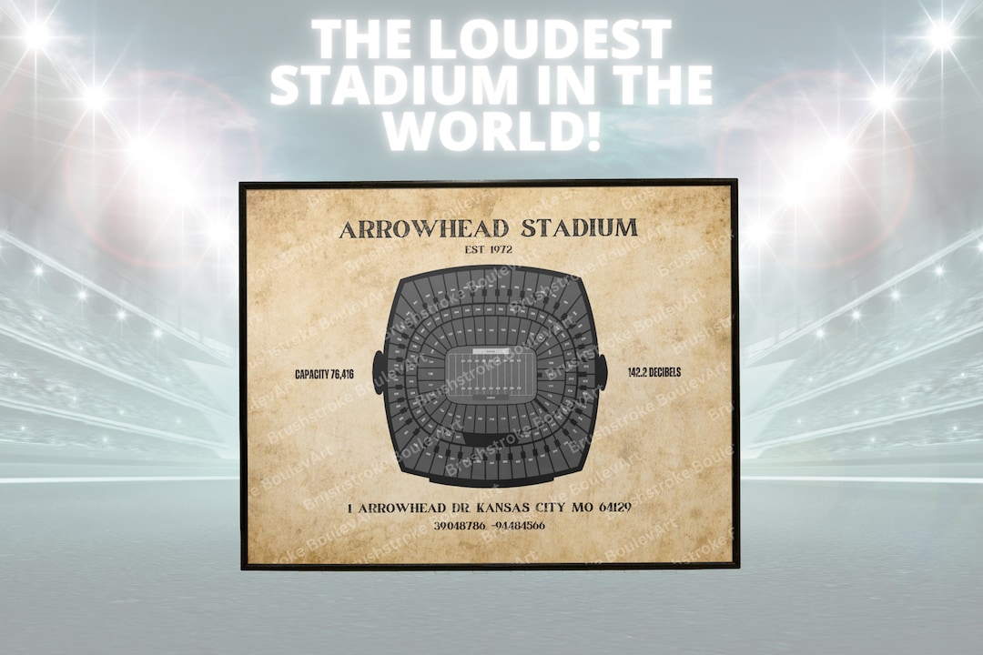 Arrowhead Stadium Art Print Stadium Seating Chart Kansas City Chiefs ...