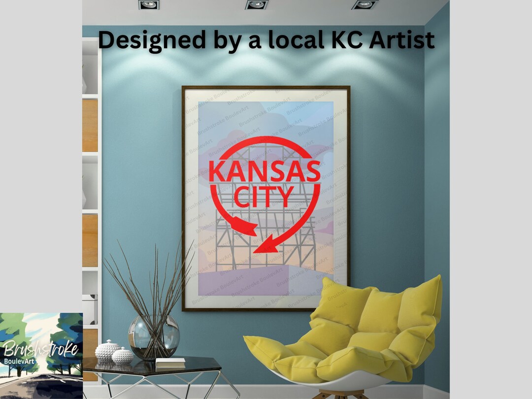 Kansas City Western Auto Art Print, Custom KC Art Print, Kansas City ...