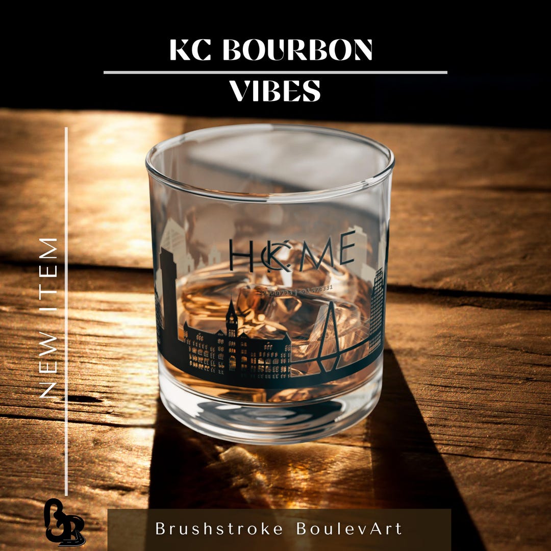 Kansas City Skyline Whiskey Glass: KC Home Barware Gift - Etsy