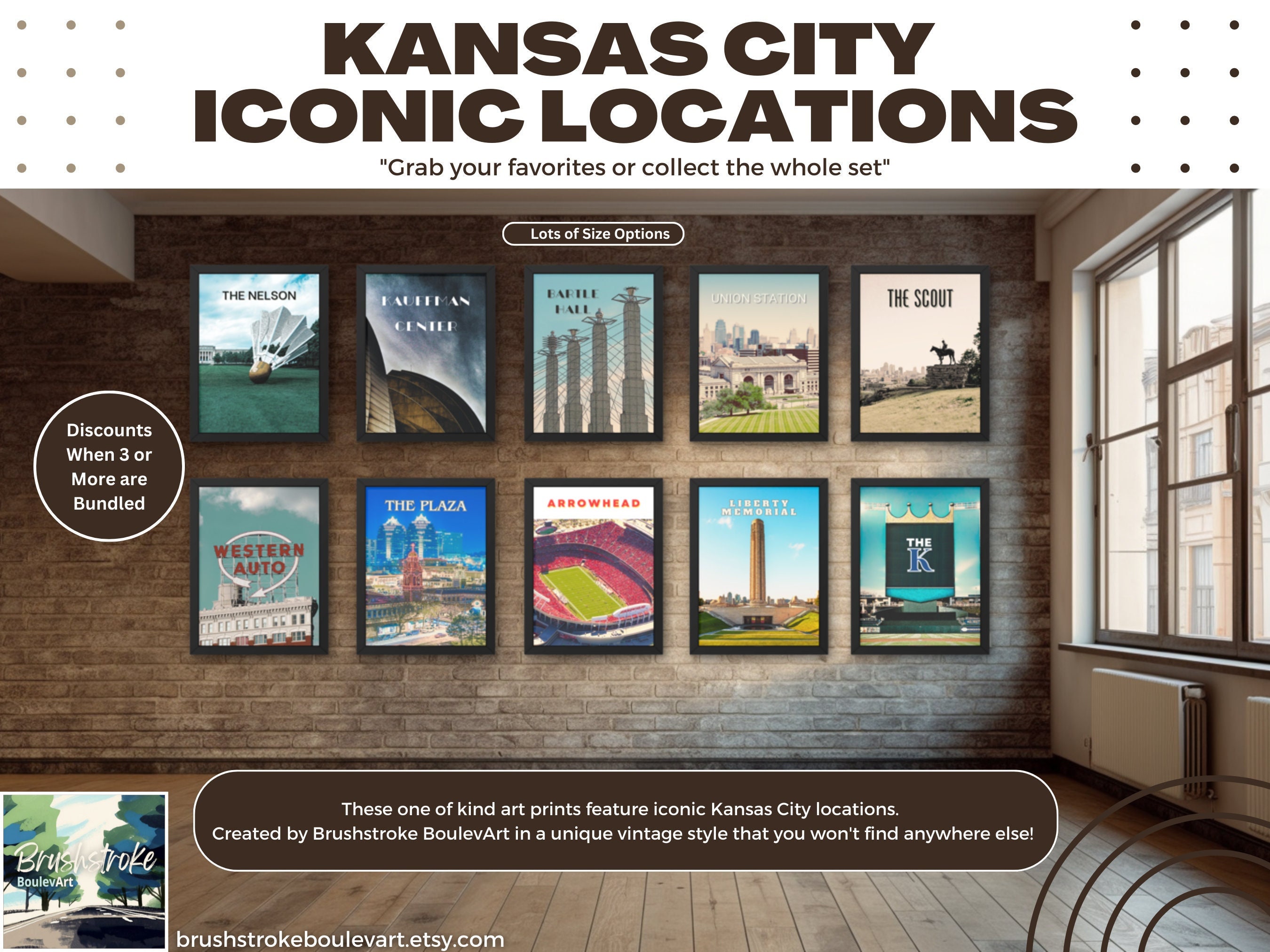 Kansas City Icons Art Prints: Vintage KC Landmarks - Etsy