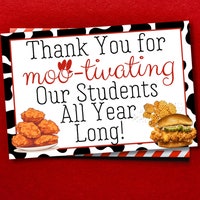 Teacher Appreciation Chicken Nugget Gift Card Holder (editable PDF) - Etsy