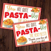 Editable You Are Pasta-bly the Best Square Gift Tags, Pasta Dinner ...
