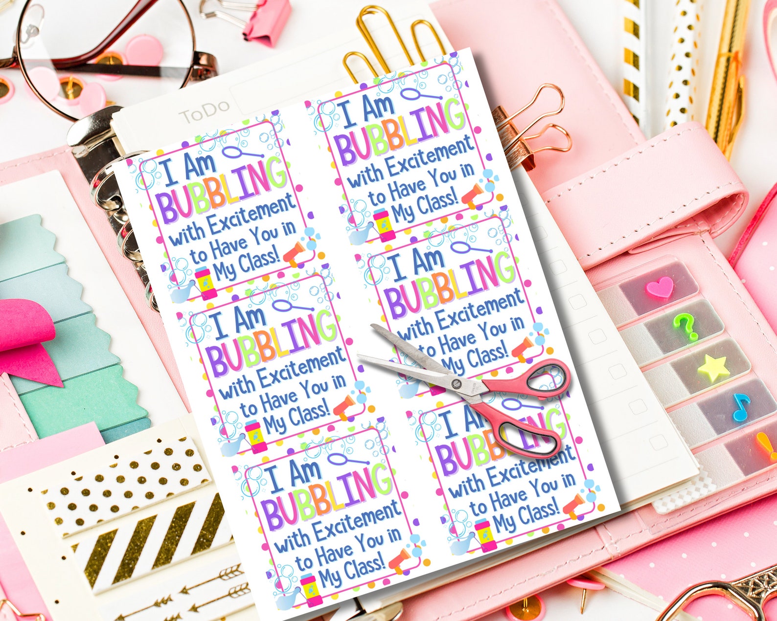 Bubbling With Excitement Open House Gift Tag, School Open House Gift ...