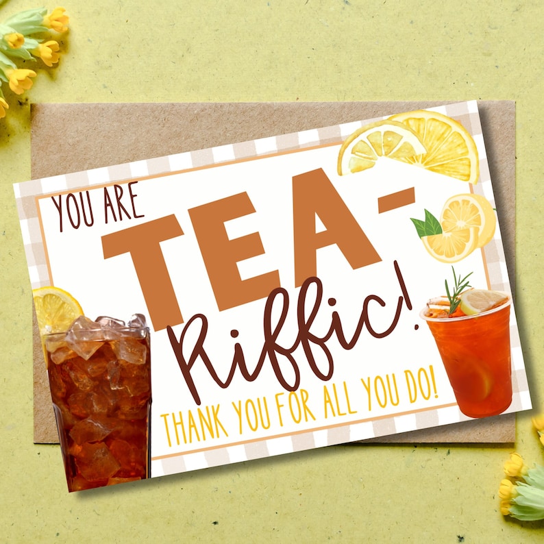 You Are Teariffic, Thank You Tag, Teacher Appreciation, Employee ...