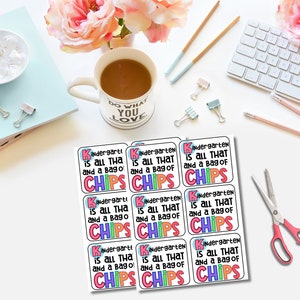 Bag of Chips Open House Gift Tags: Printable Elementary School Tag (PDF ...