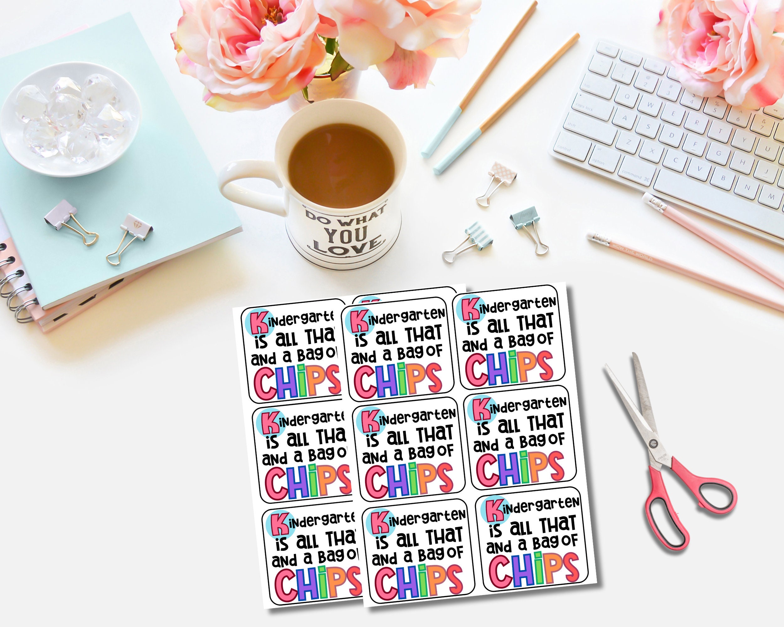 Bag of Chips Open House Gift Tags: Printable Elementary School Tag (PDF ...