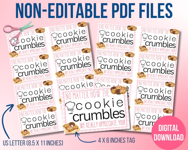 Crumbl Cookies Gift Tag: Staff/teacher Appreciation (PDF Files) - Etsy