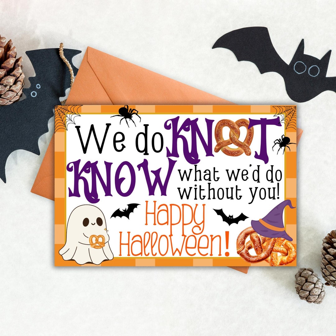We Do Knot Know What We'd Do Without You Halloween, Halloween Gift Tag ...