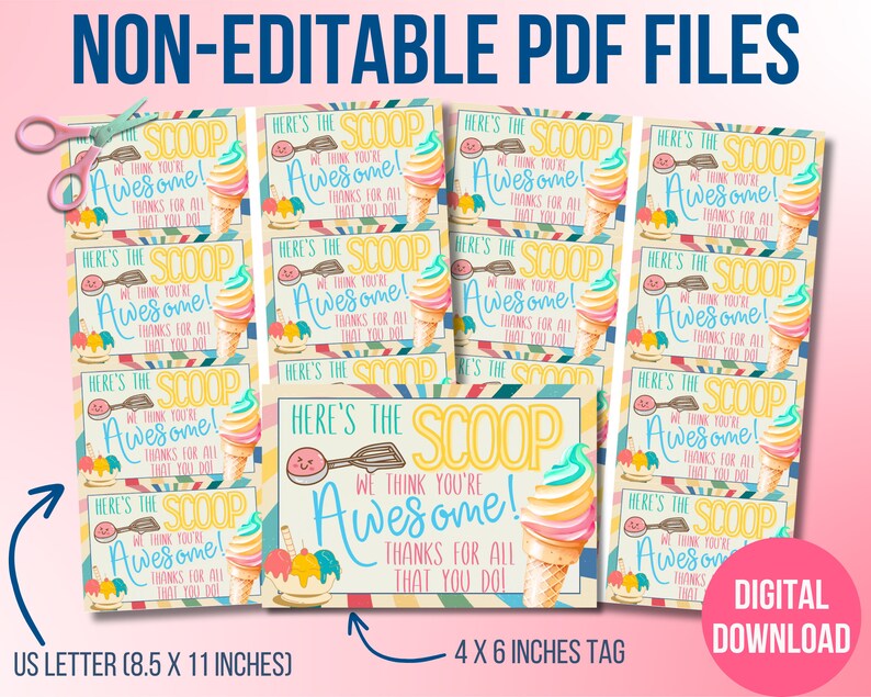 Here's the Scoop We Think You're Awesome, Staff Appreciation, Teacher ...