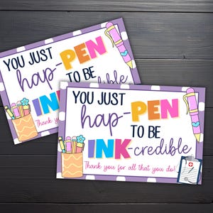 Ink-credible Pen Gift Tag: Nurse Appreciation (PDF Files) - Etsy