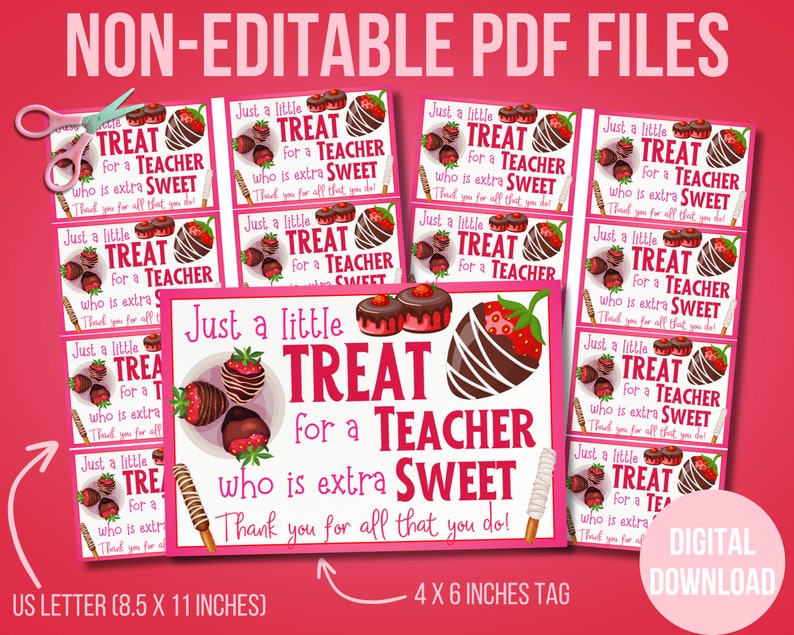 Just a Little Treat for a Teacher Who is Extra Sweet, Teacher Thank You ...