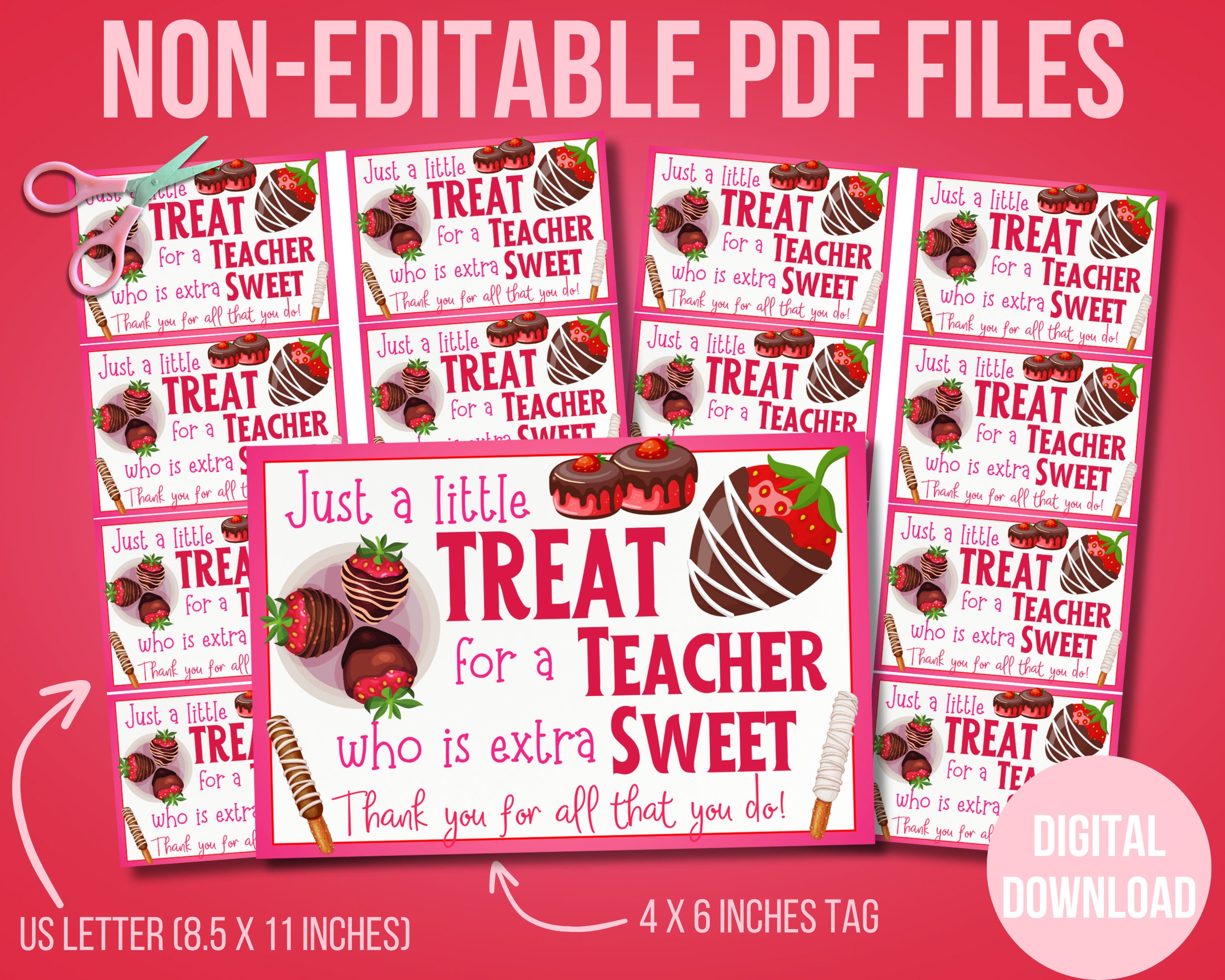 Just a Little Treat for a Teacher Who is Extra Sweet, Teacher Thank You ...