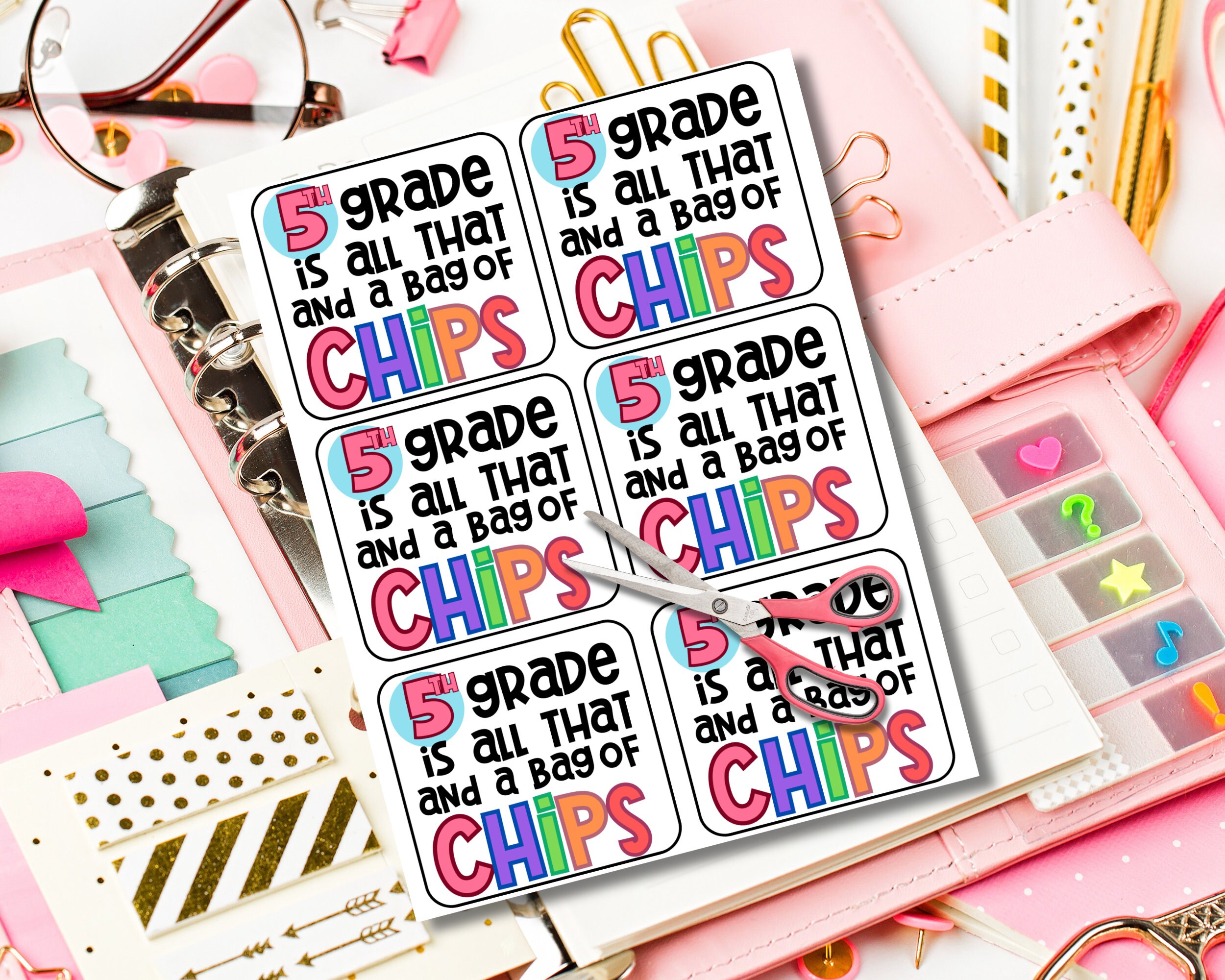 Bag of Chips Open House Gift Tags: Printable Elementary School Tag (PDF ...