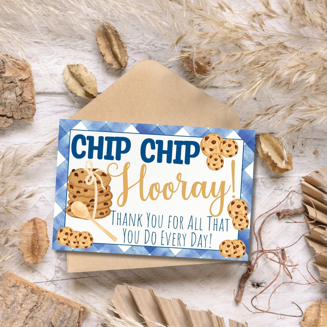 Chip Chip Hooray Thank You Card: Teacher & Staff Appreciation (PDF ...