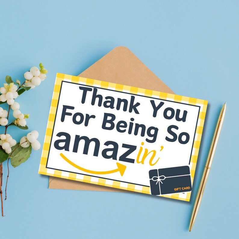 Thank You for Being so Amazin', Thank You Tag, Amazon Gift Card Tag ...