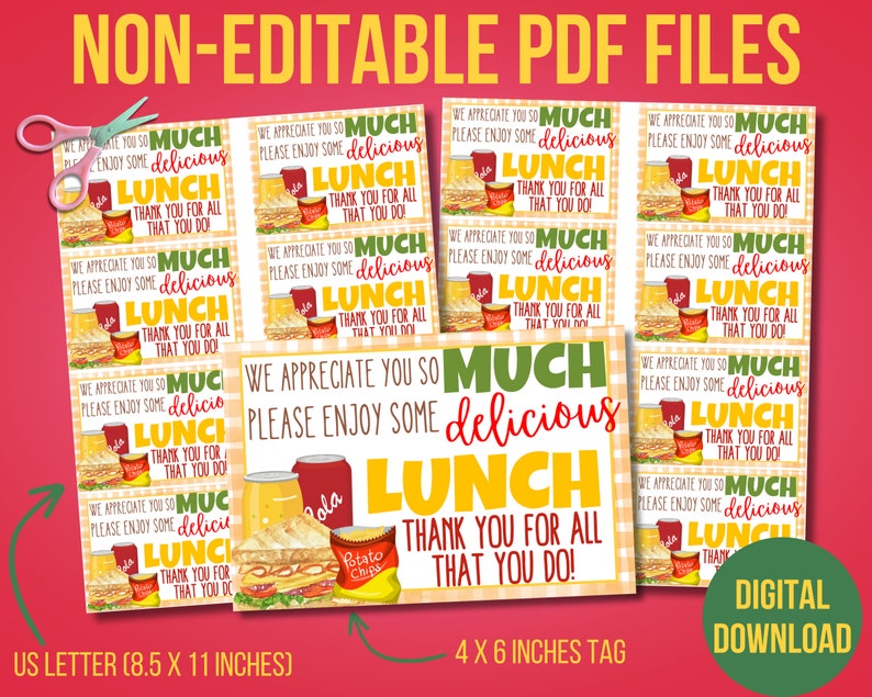 We Appreciate You so Much Please Enjoy Some Delicious Lunch, Staff ...