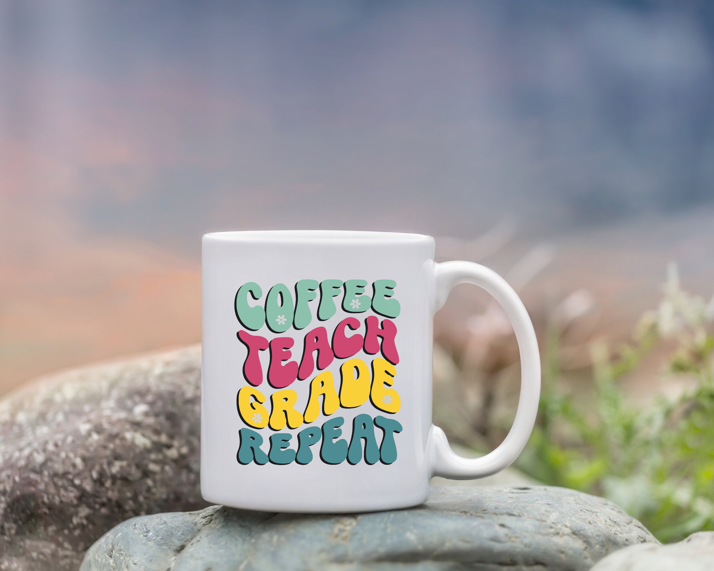 Coffee Teach Grade Repeat PNG PNG Coffee Teach Grade Repeat - Etsy