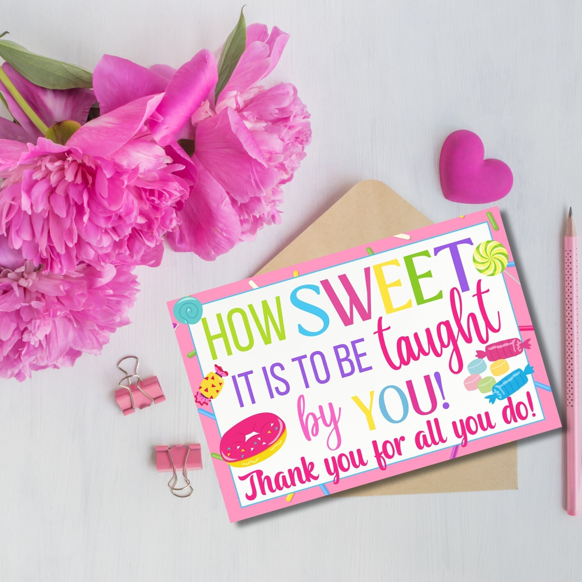 How Sweet It is to Be Taught by You, Teacher Thank You, Teacher ...