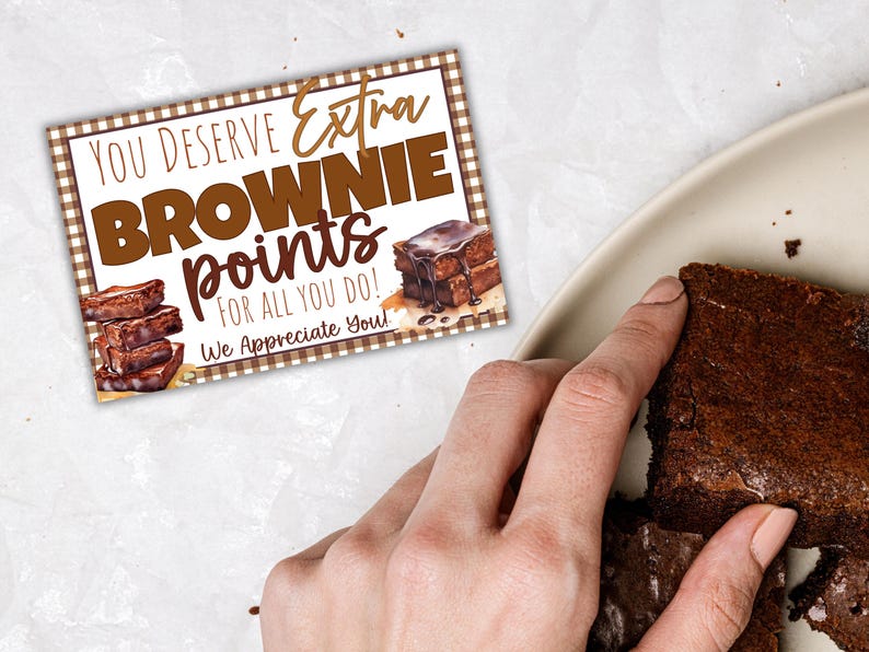 Teacher Appreciation Brownie Snack Tag, Staff Appreciation Brownie ...