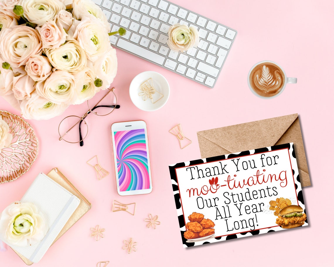 Thank You for Moo-tivating Our Students, Teacher Appreciation Tag ...