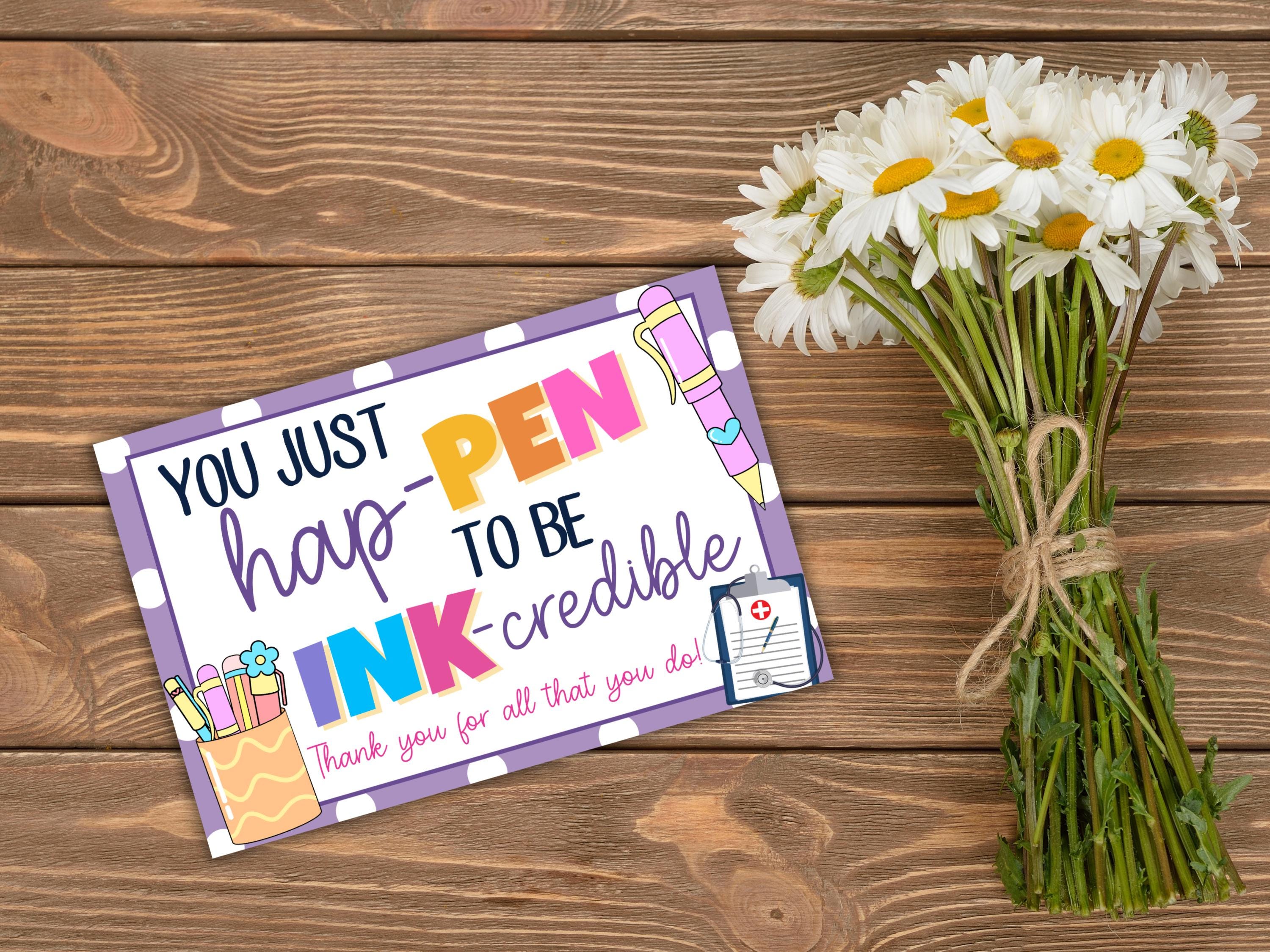 Ink-credible Pen Nurse Appreciation Gift Tags Printable | Thank You ...