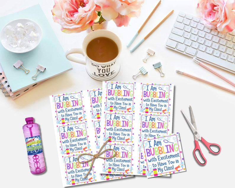 Bubbling With Excitement Open House Gift Tag, School Open House Gift ...