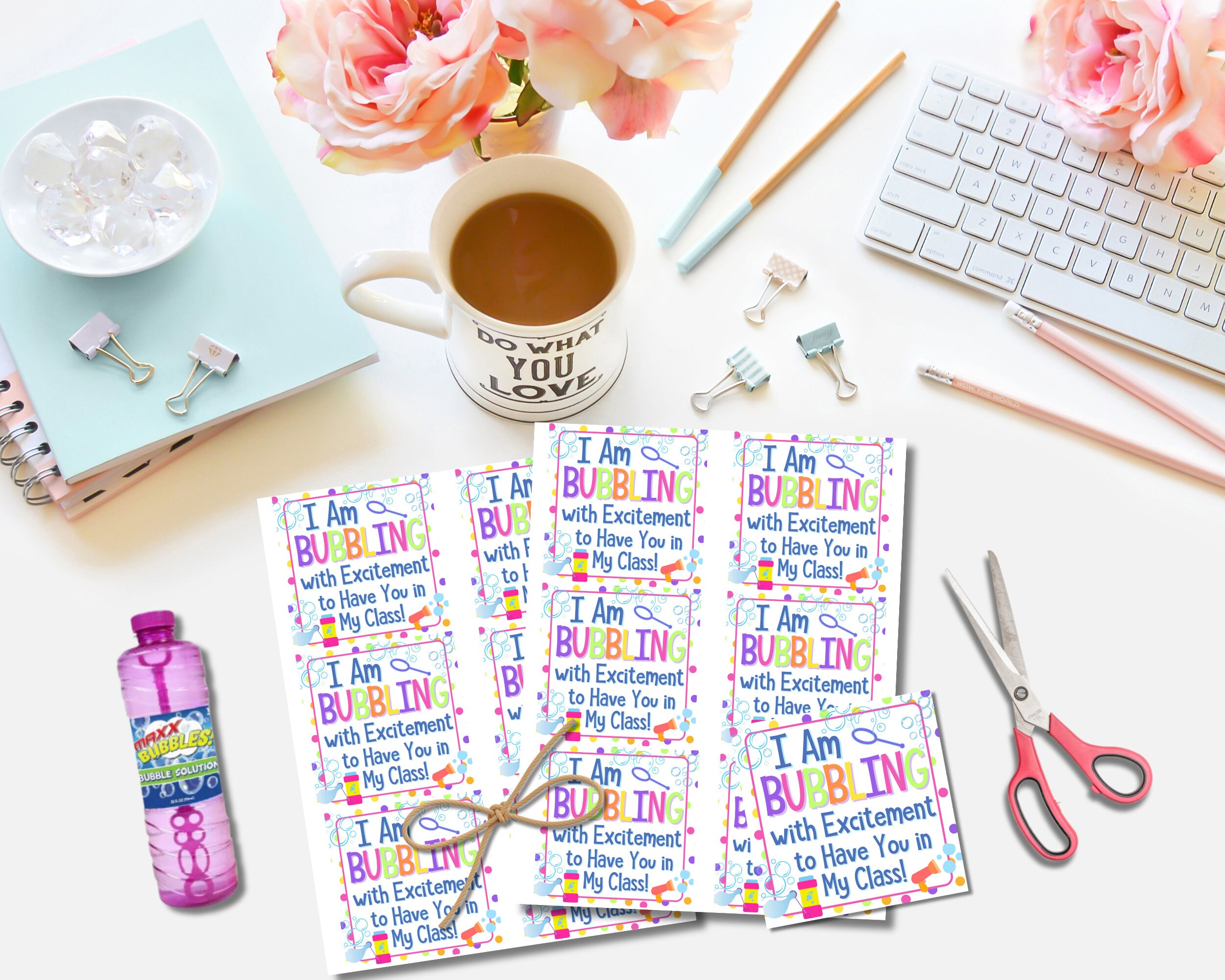 Bubbling With Excitement Gift Tag: Elementary Open House (PDF Files) - Etsy