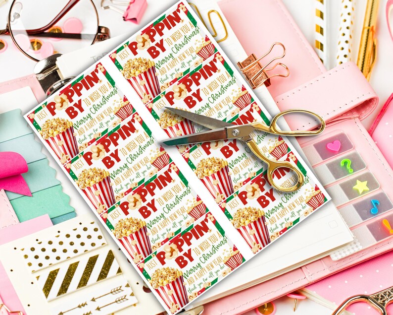 Just Poppin' by to Say, Thank You for All You Do, Popcorn Gift Card ...