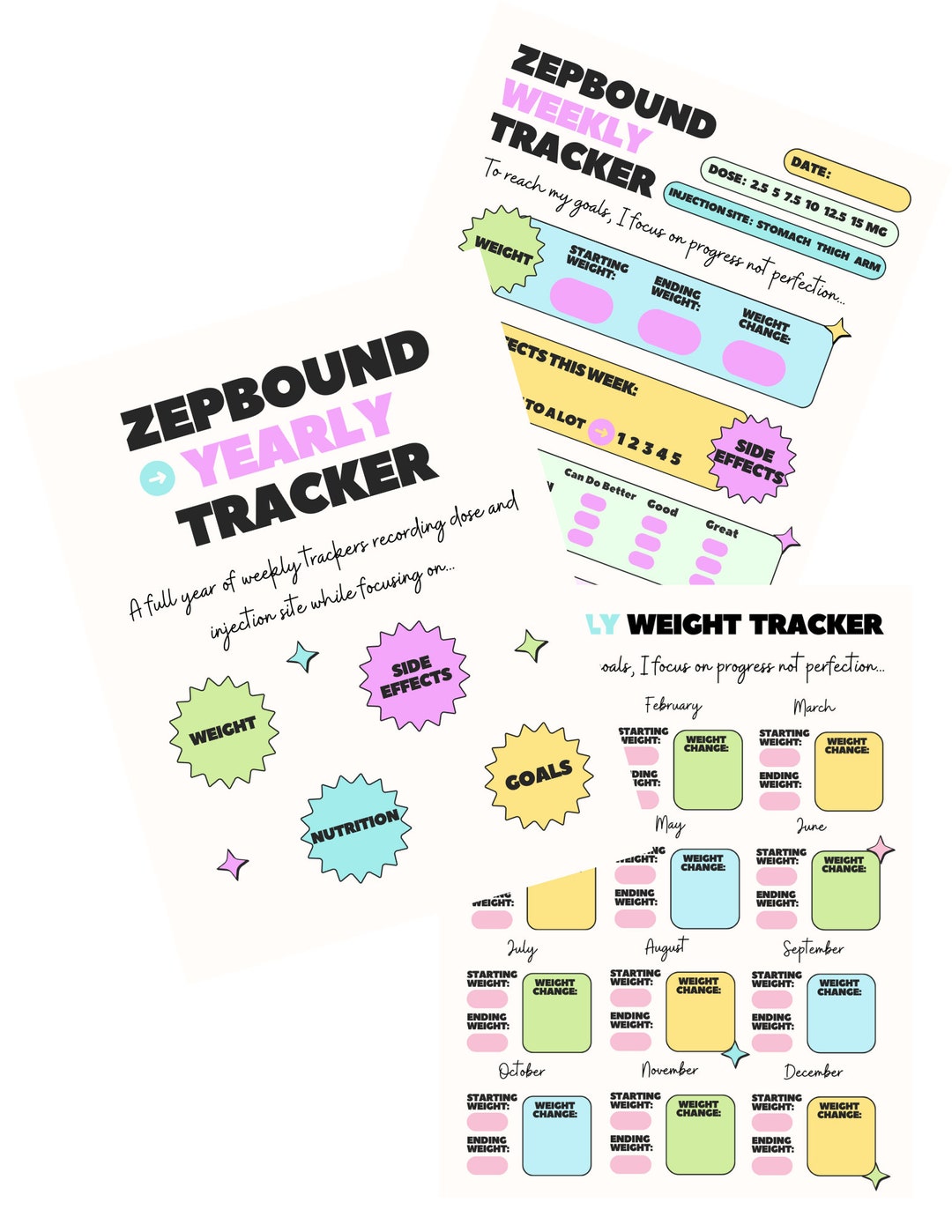 Yearly Zepbound Printable/digital Tracker - Etsy