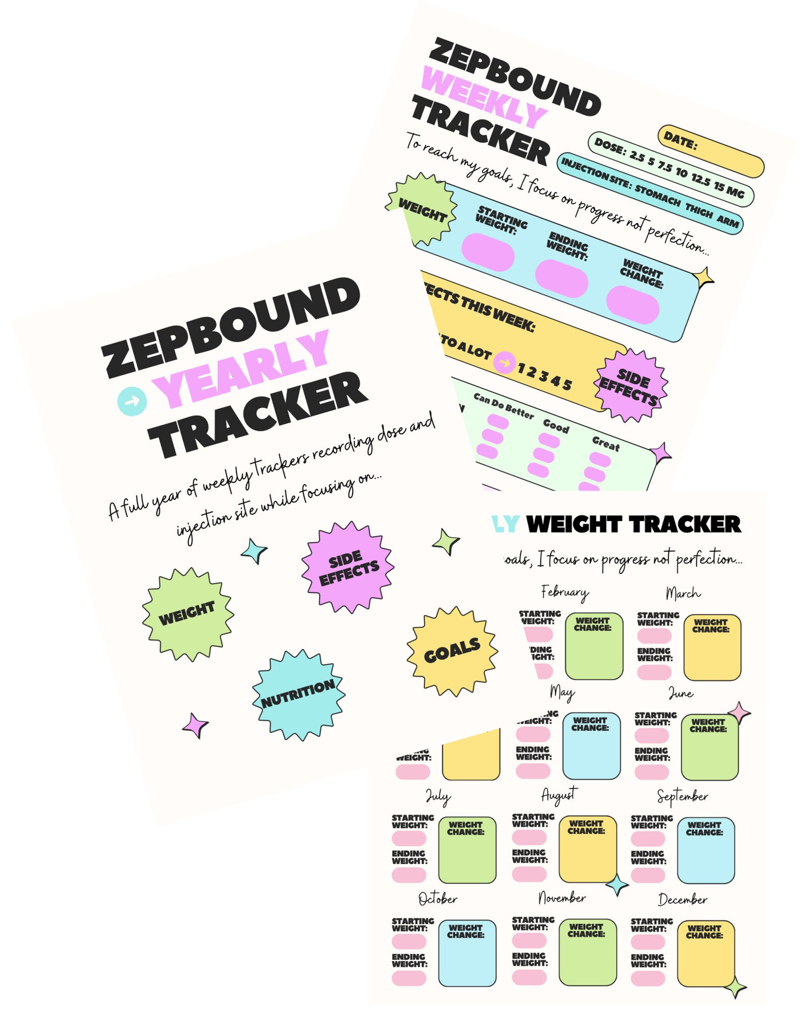 Yearly Zepbound Printable/digital Tracker - Etsy