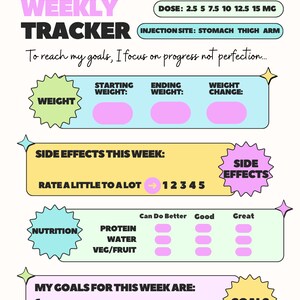 Yearly Zepbound Printable/digital Tracker - Etsy