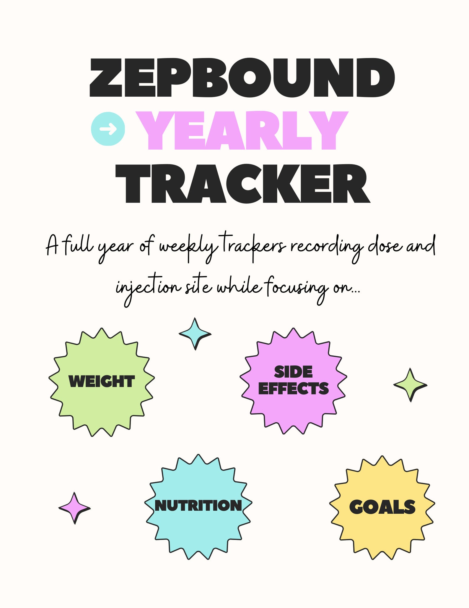 Yearly Zepbound Printable/digital Tracker - Etsy