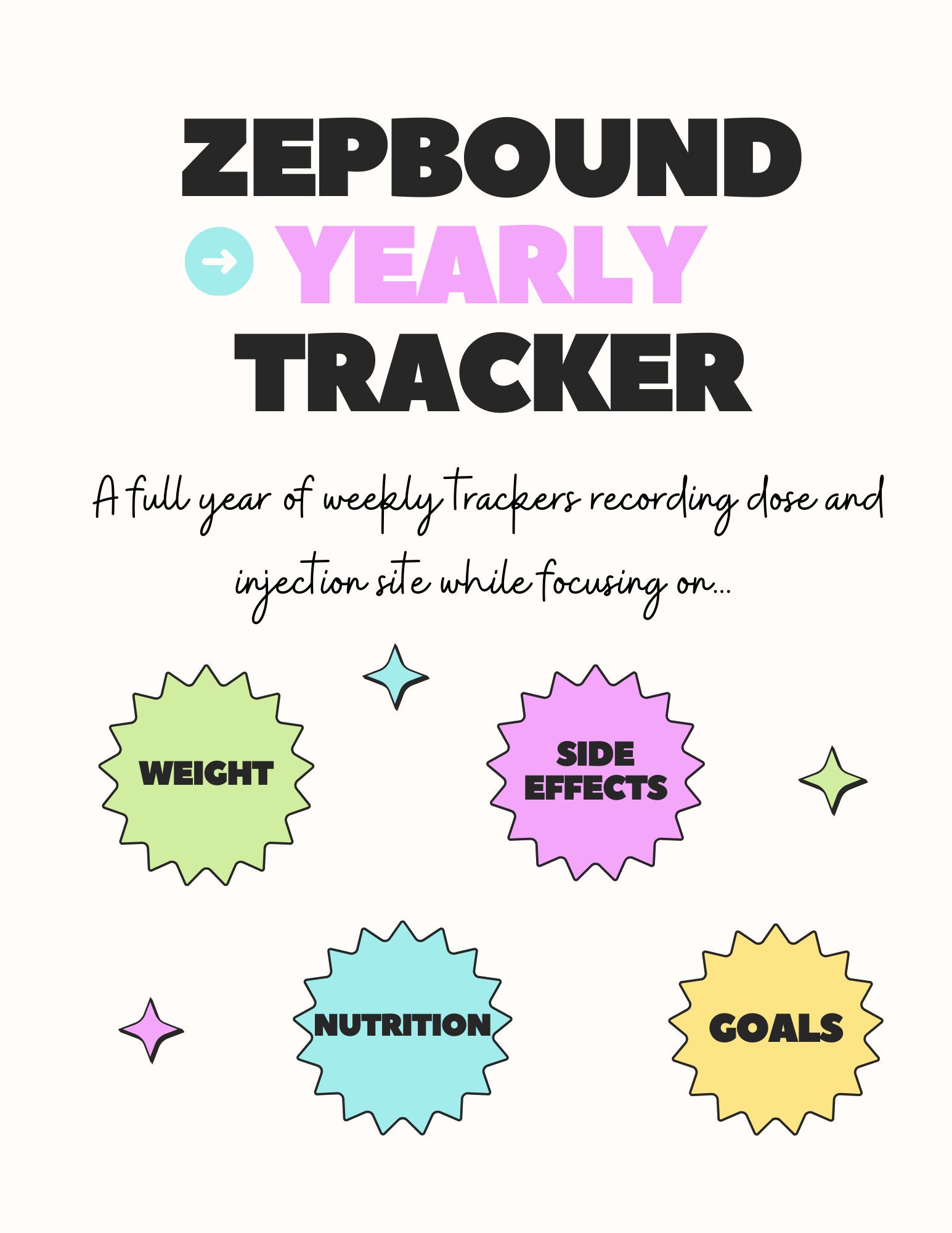 Yearly Zepbound Printable/digital Tracker - Etsy