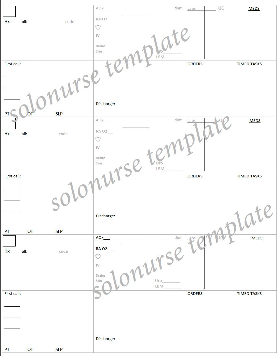 3-6 Patients, 1 Piece of Paper - Etsy