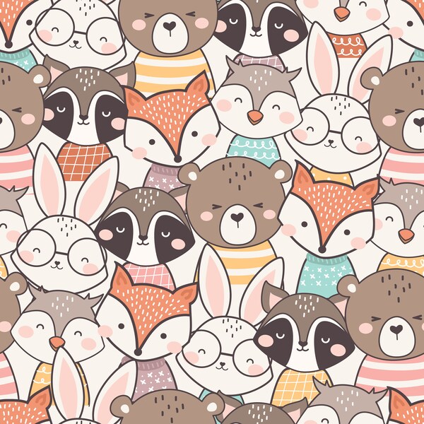 Woodland Animal Pattern - Etsy