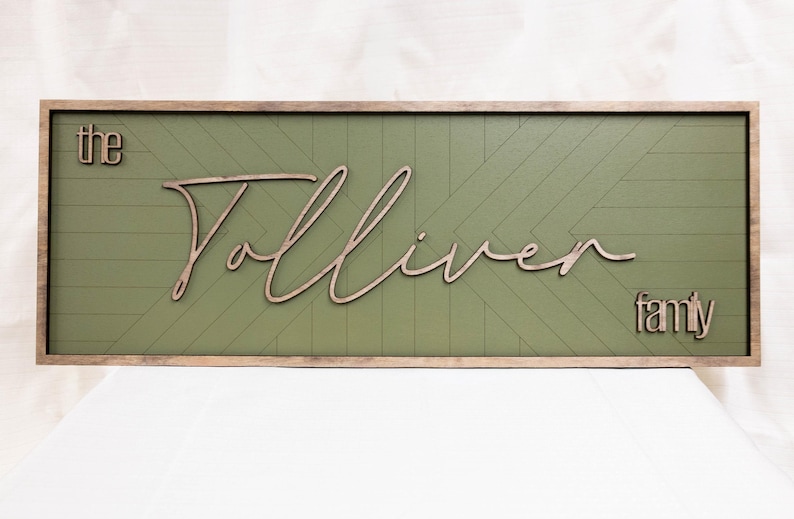 Custom 3D Family Name Sign, Boho Wooden Last Name, Anniversary Gift - Etsy